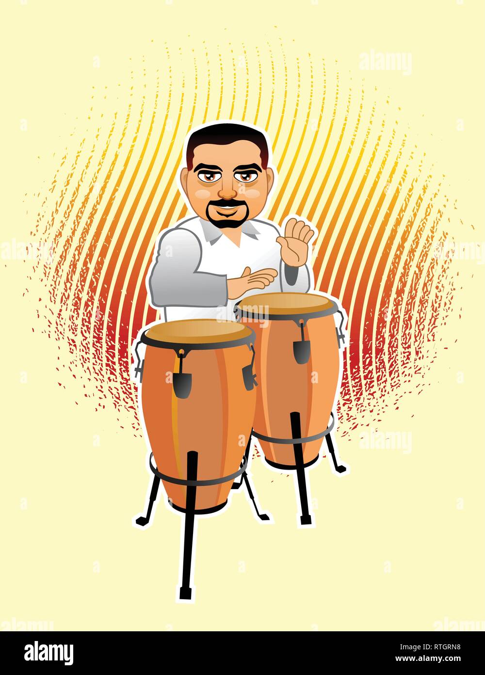 Cartoon drummer hi-res stock photography and images - Alamy