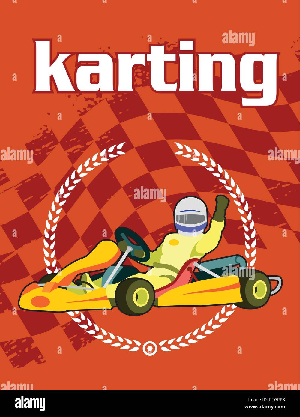 Karting sign go kart race Stock Vector Images - Alamy