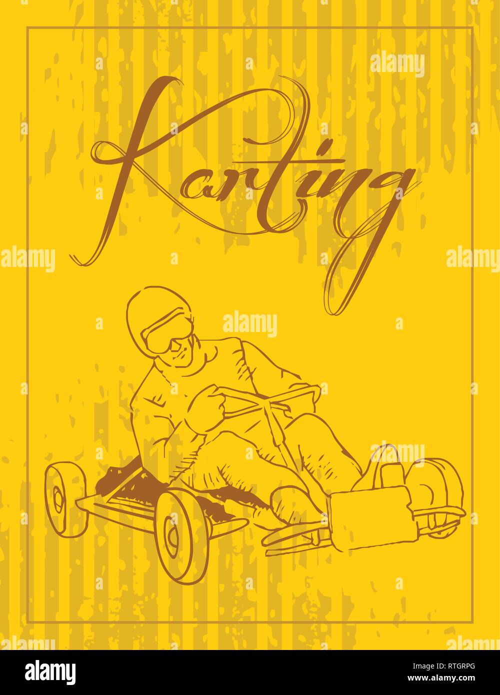 Karting sign go kart race Stock Vector Images - Alamy
