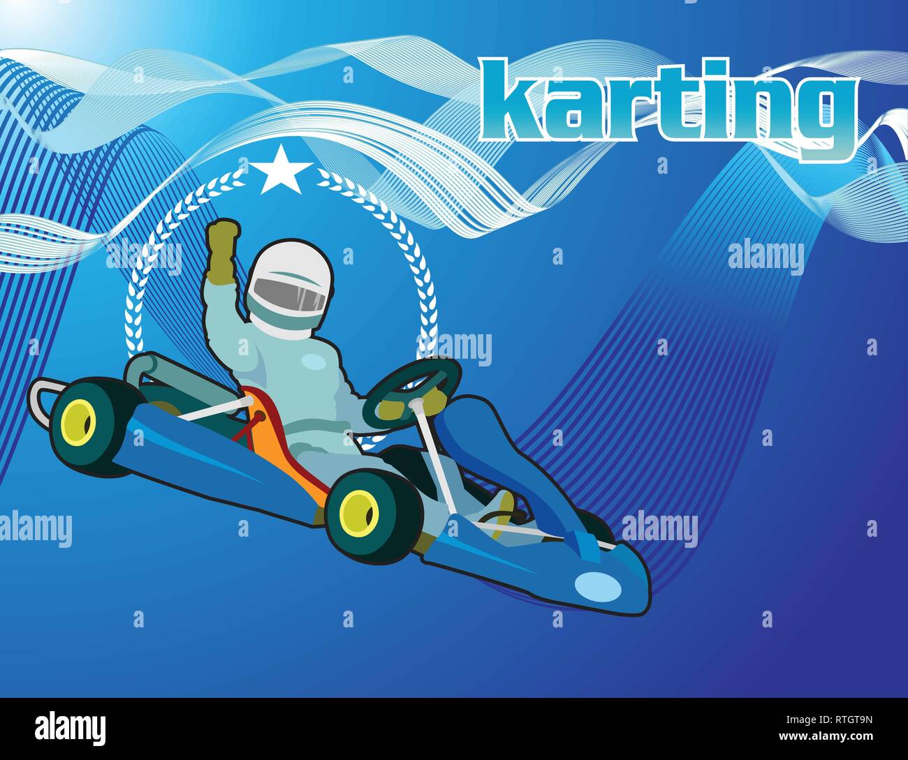Karting sign go kart race Stock Vector Images - Alamy
