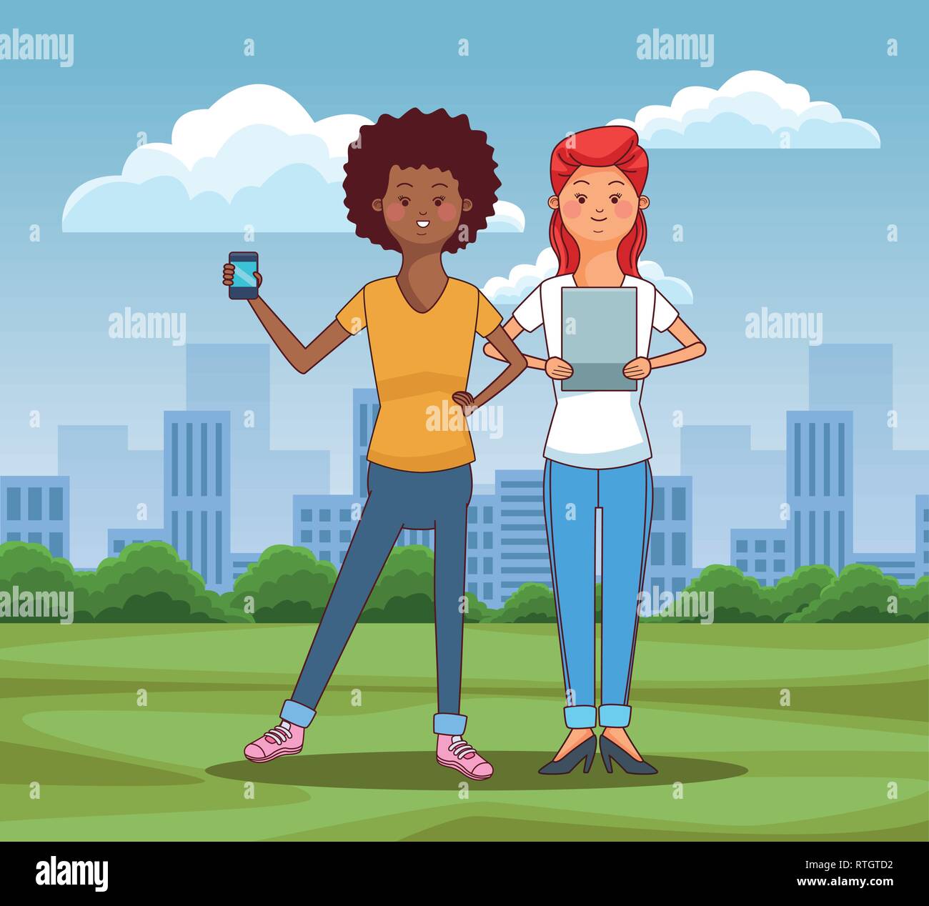 Teenagers using technology Stock Vector Image & Art - Alamy