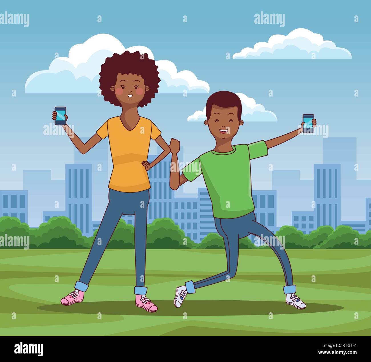Teenagers using technology Stock Vector Image & Art - Alamy