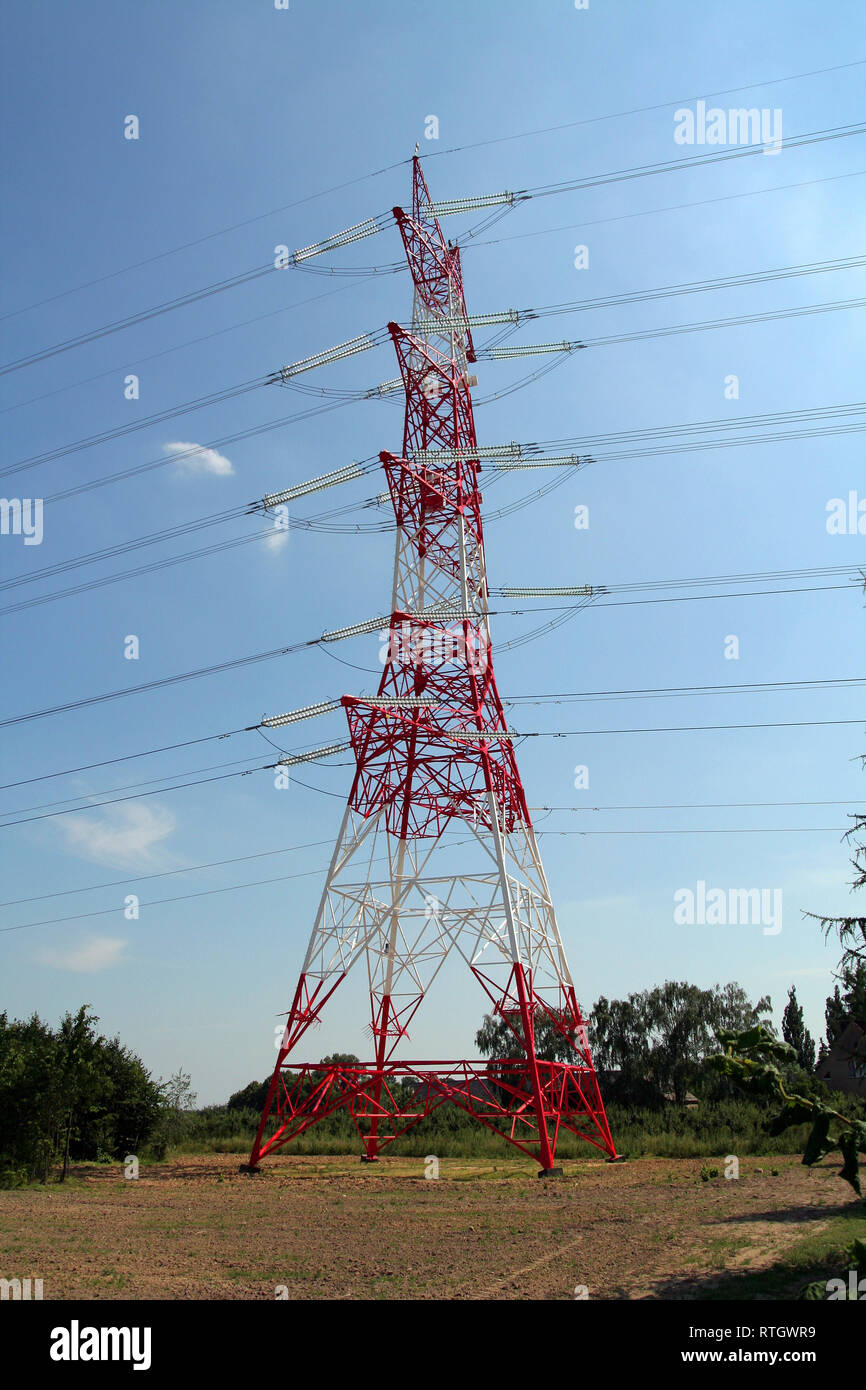 Poland high voltage power line hi-res stock photography and images - Alamy