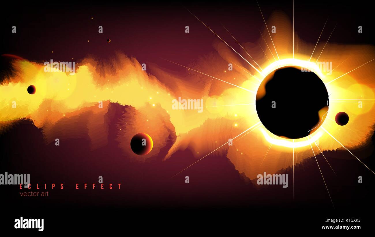 Abstract Eclipse Effect In Vector Stock Vector Image And Art Alamy