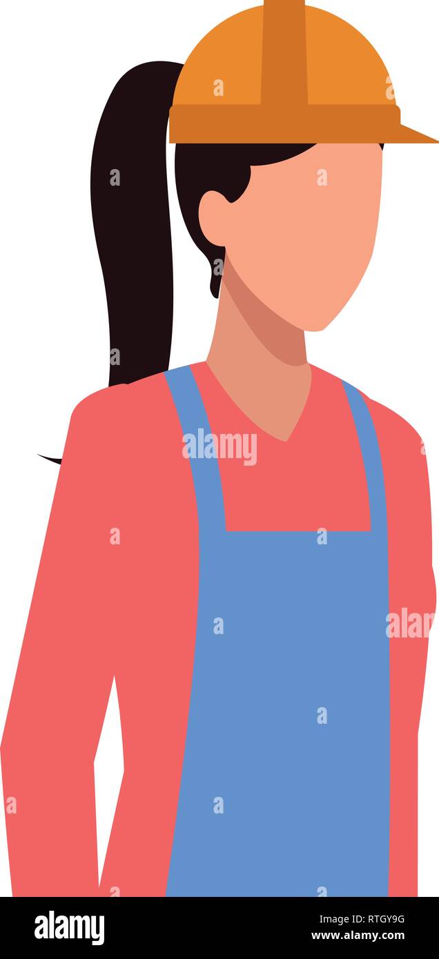 construction woman worker worker avatar Stock Vector Image & Art - Alamy