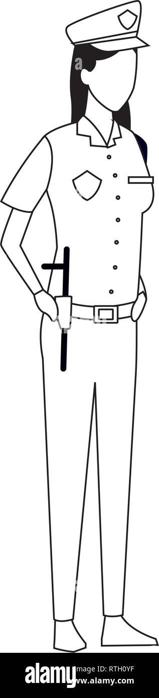 Police Woman Drawing