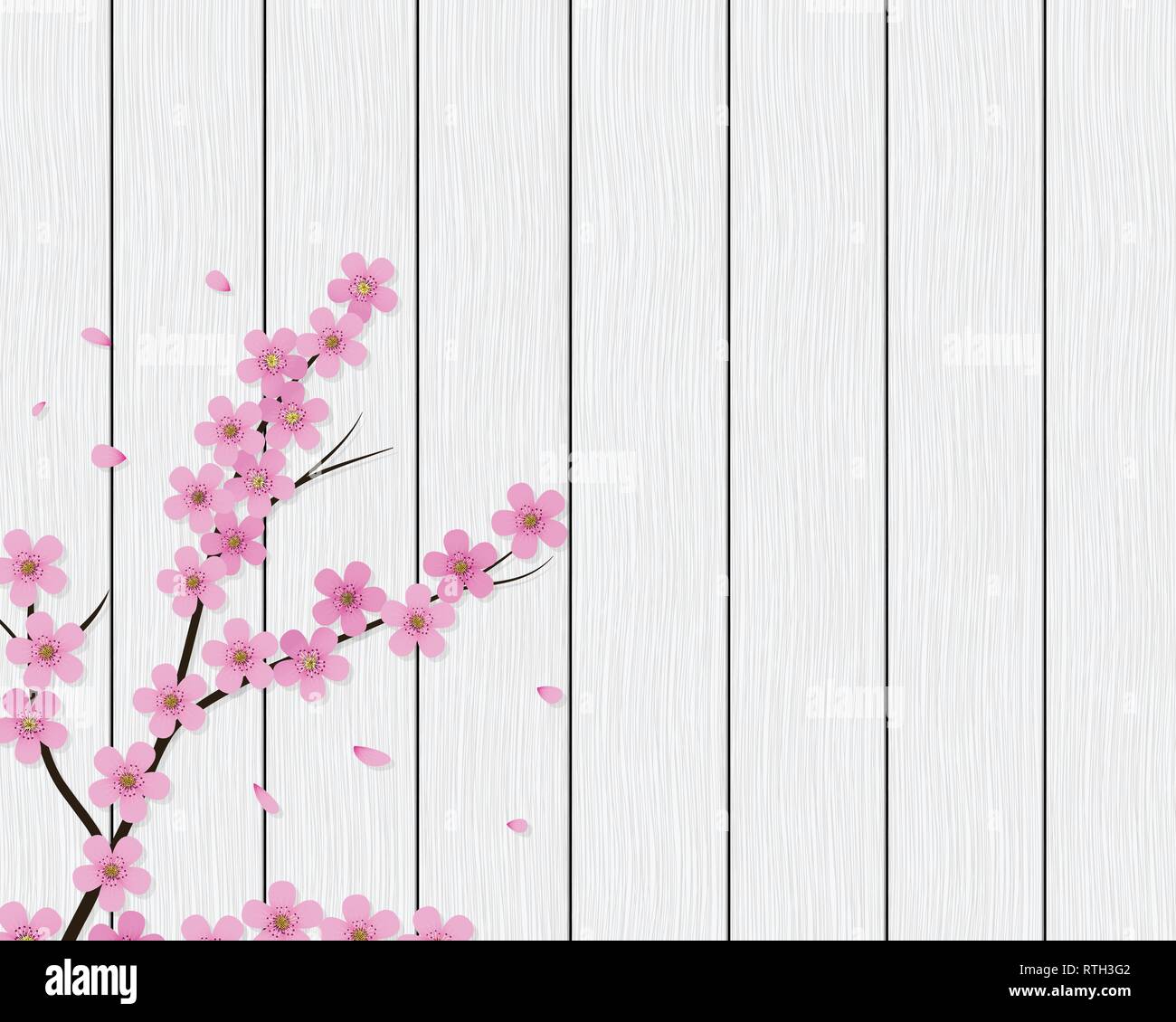Sakura tree blossom cherry Stock Vector Images - Alamy