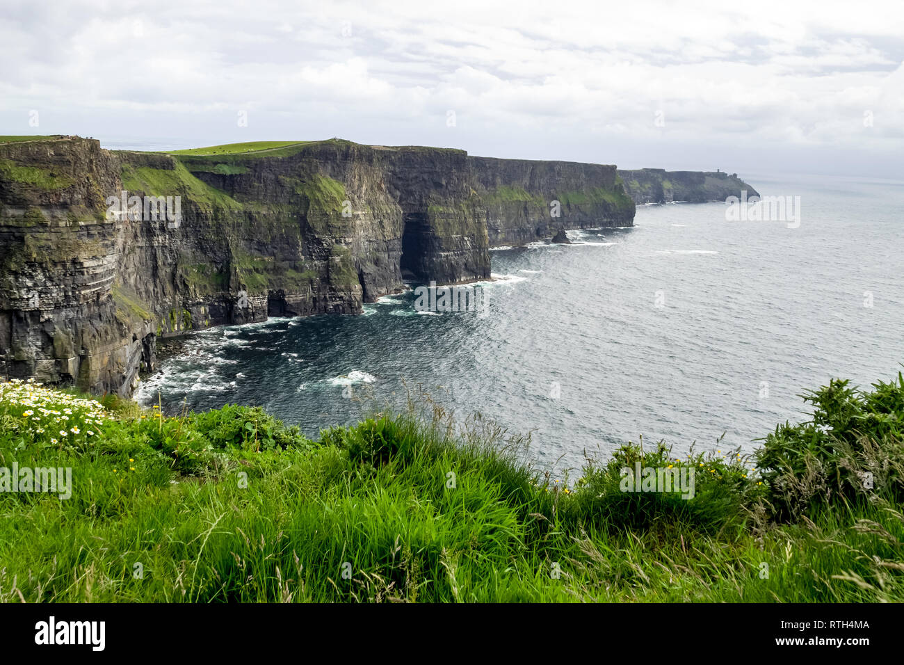 World famous Cliffs of Moher, one of the most popular tourist ...