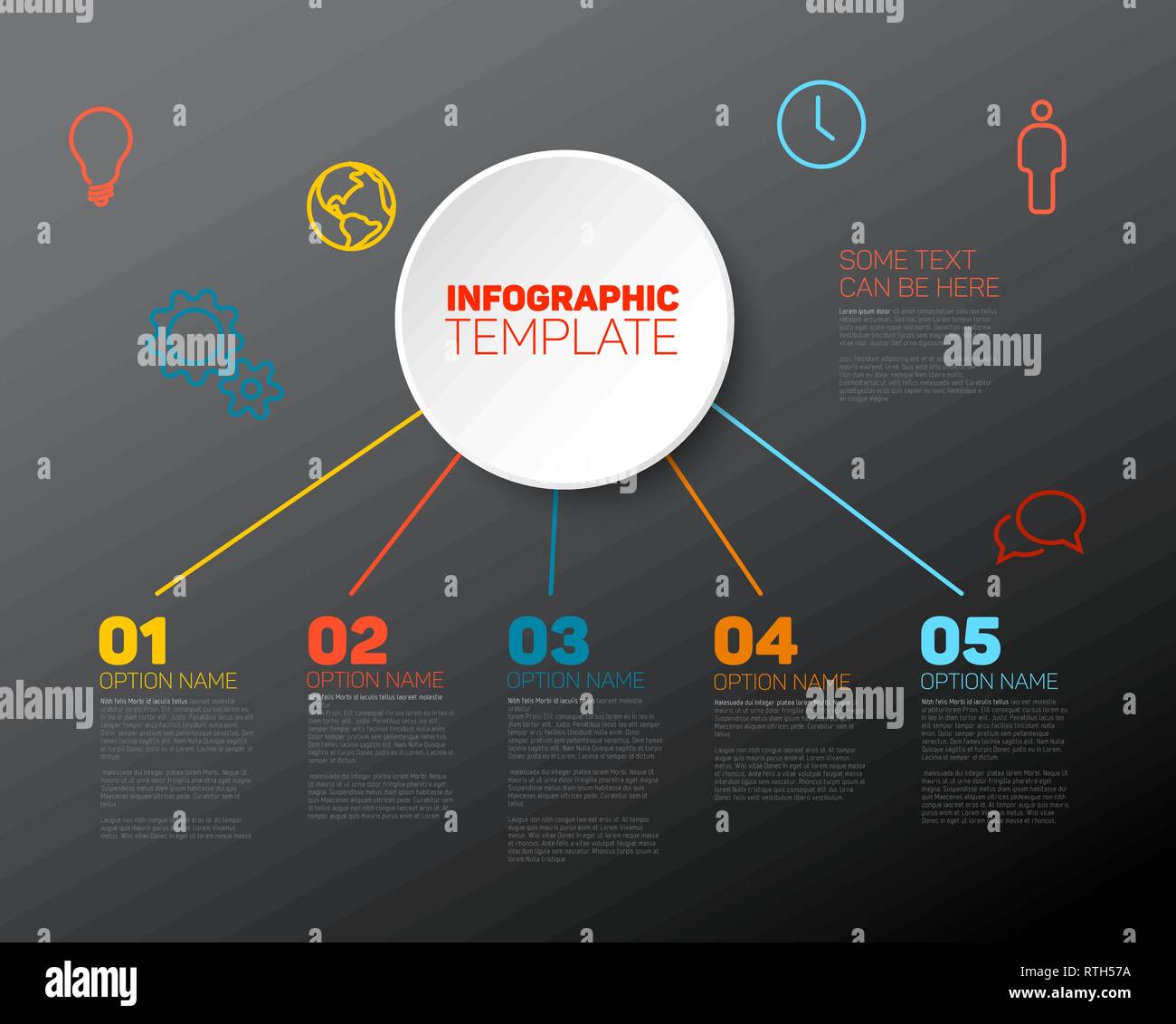 Vector Infographic report template for six steps, made from red and ...