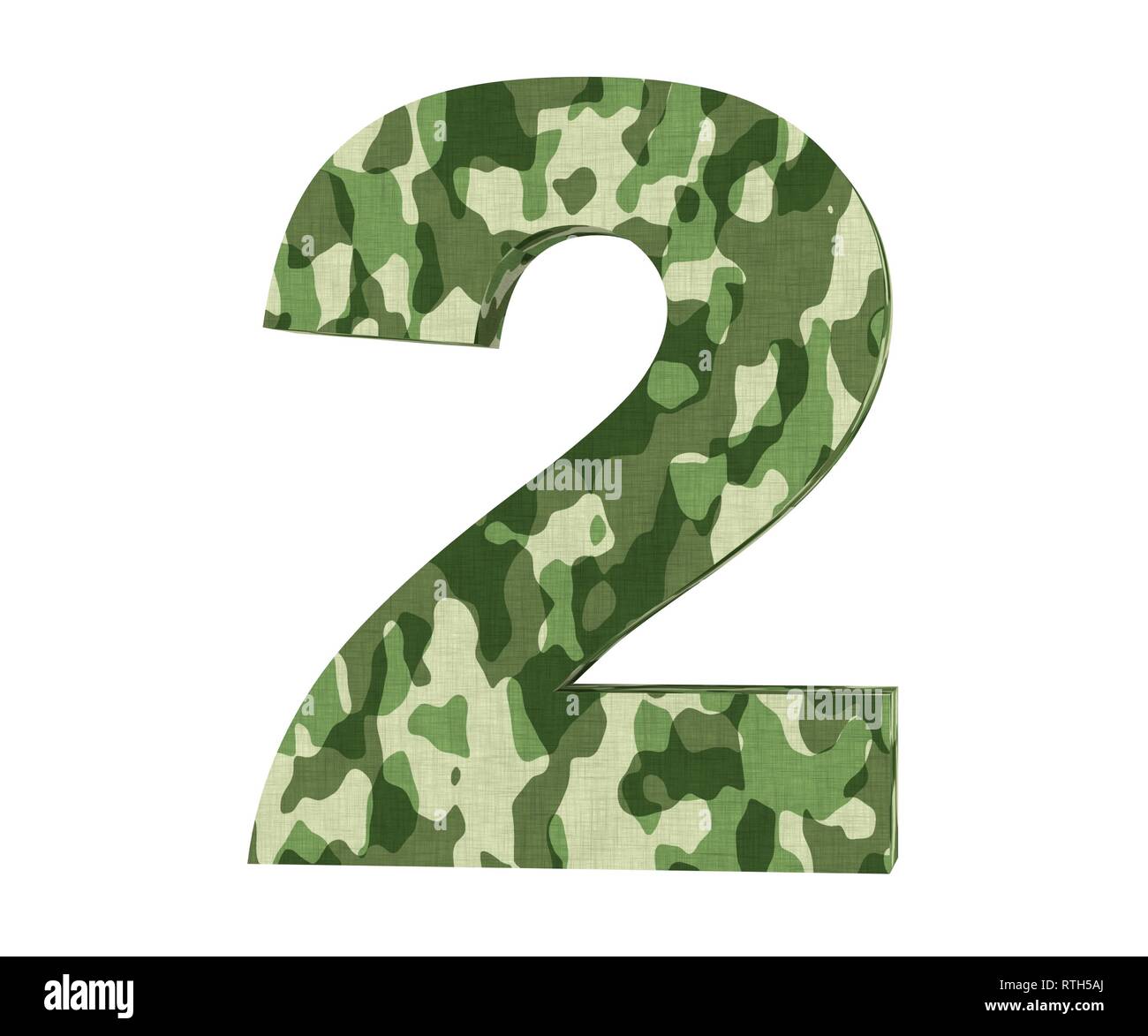 3D rendering Camouflage number 2 two. 3D render Illustration Stock ...