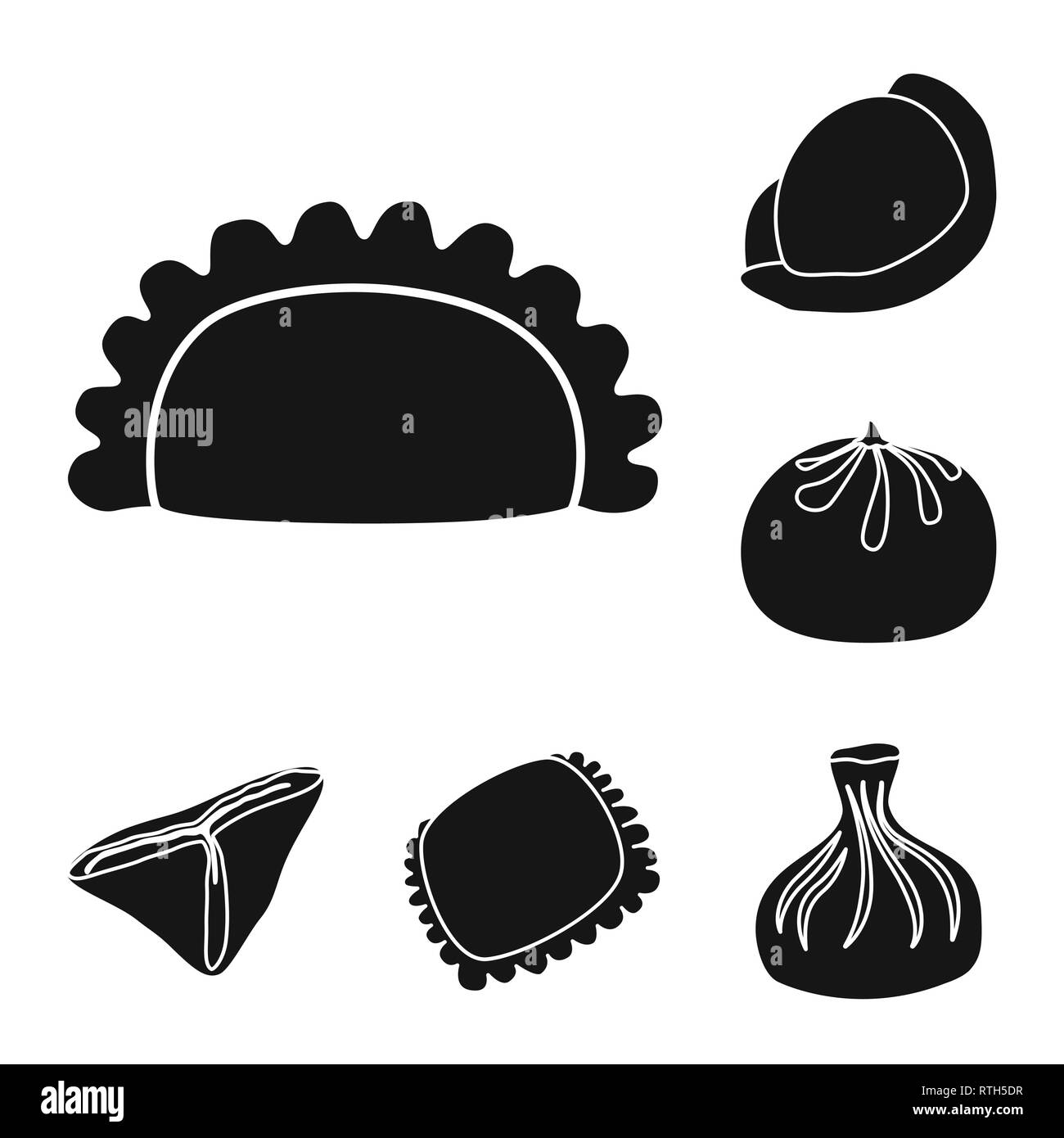Vector design of cuisine and appetizer logo. Set of cuisine and food ...