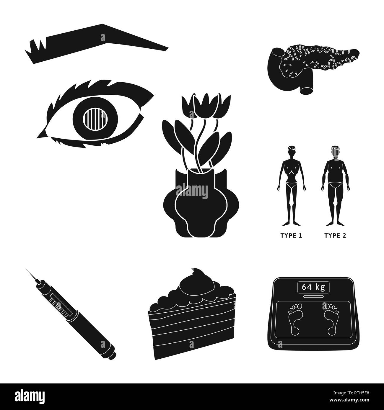 Human insulin and syringe Stock Vector Images - Alamy