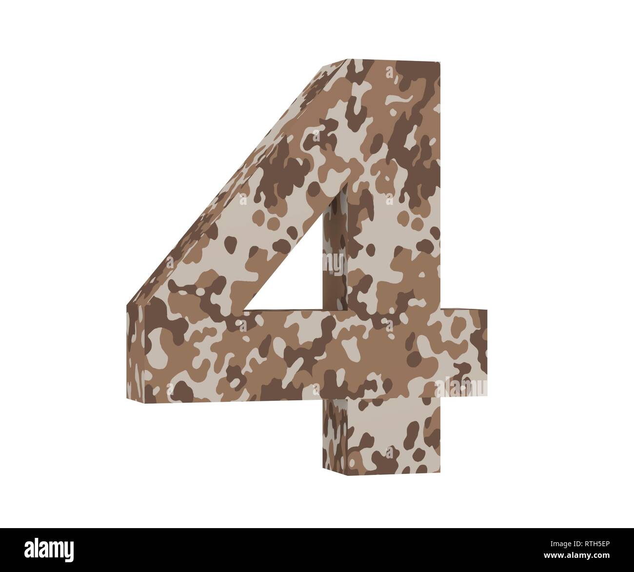 3D rendering Camouflage number 4 four. 3D render Illustration Stock ...