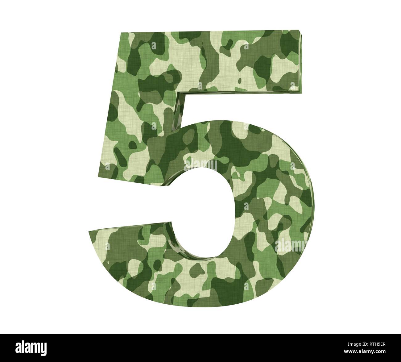 3D rendering Camouflage number 5 five. 3D render Illustration Stock ...
