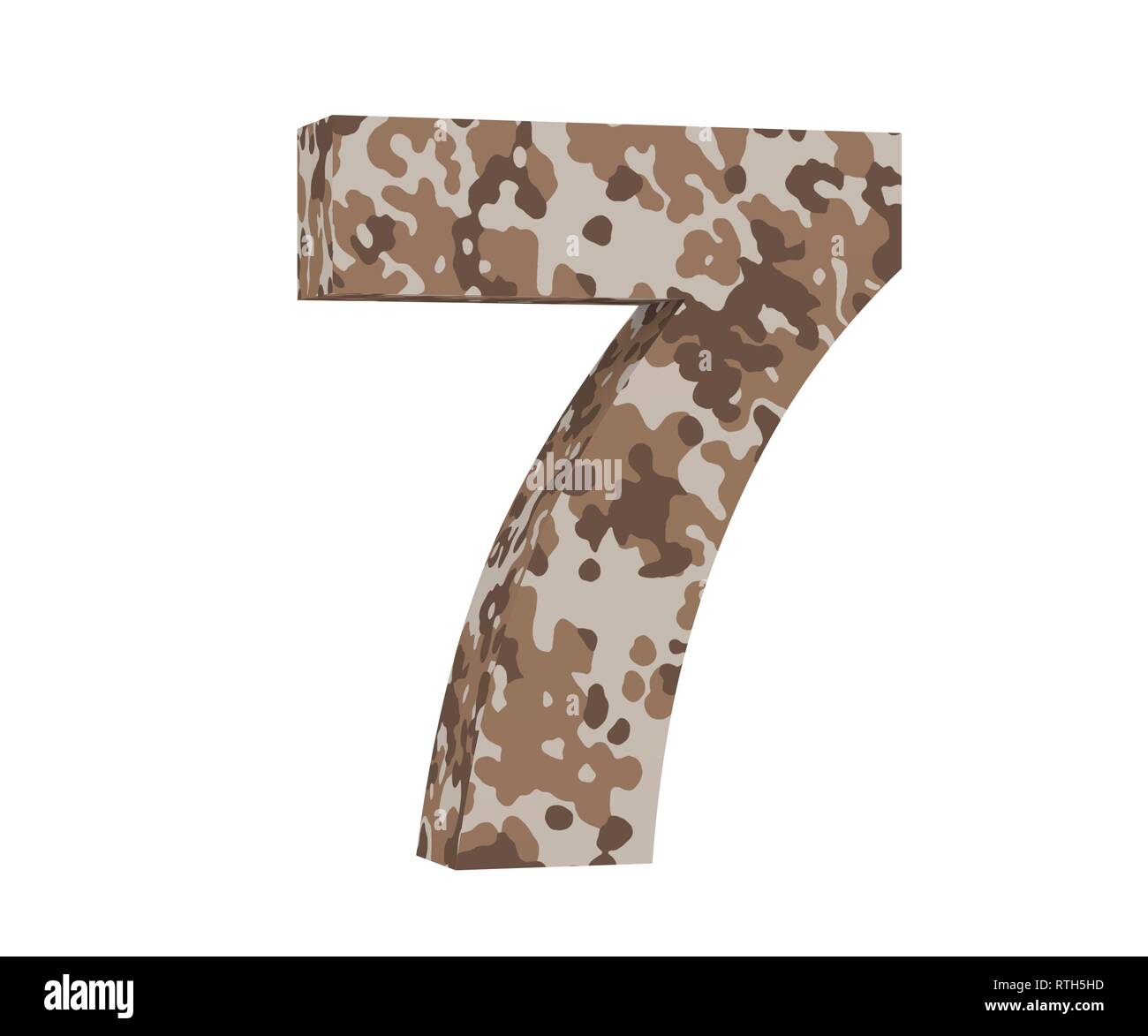 3D rendering Camouflage number 7 seven. 3D render Illustration Stock ...