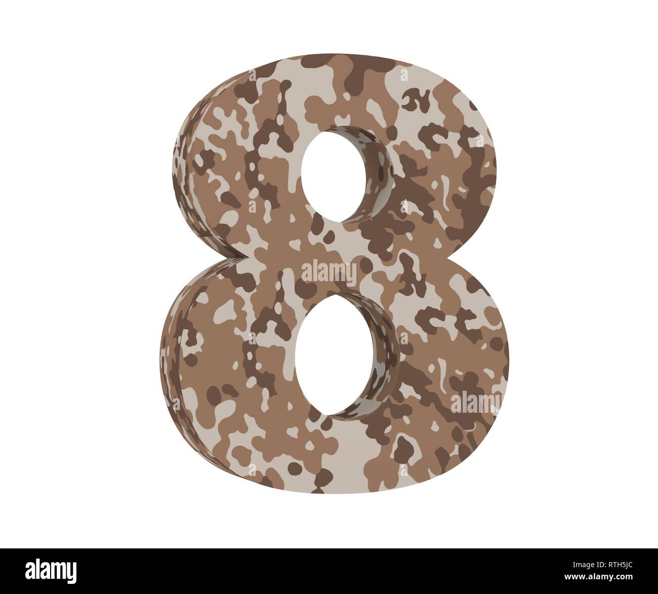 3D rendering Camouflage number 8 eight. 3D render Illustration Stock ...
