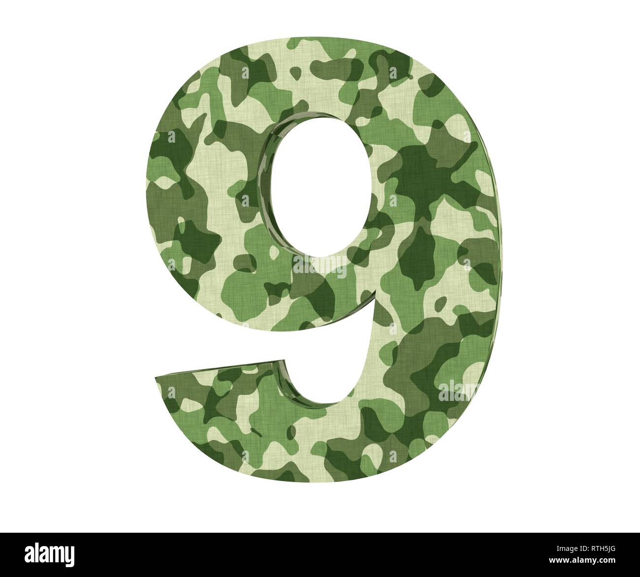 3D rendering Camouflage number 9 nine. 3D render Illustration Stock ...