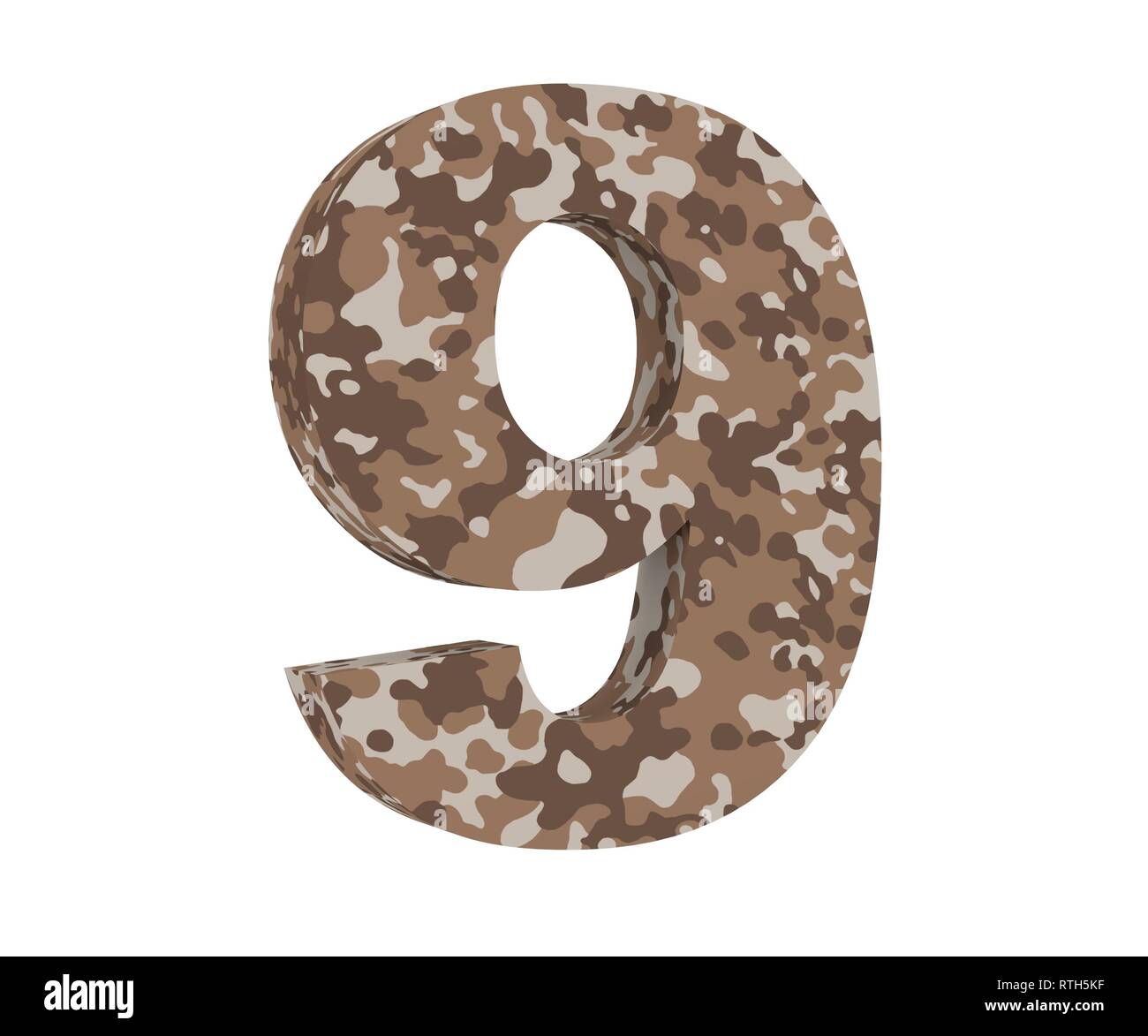 3D rendering Camouflage number 9 nine. 3D render Illustration Stock ...