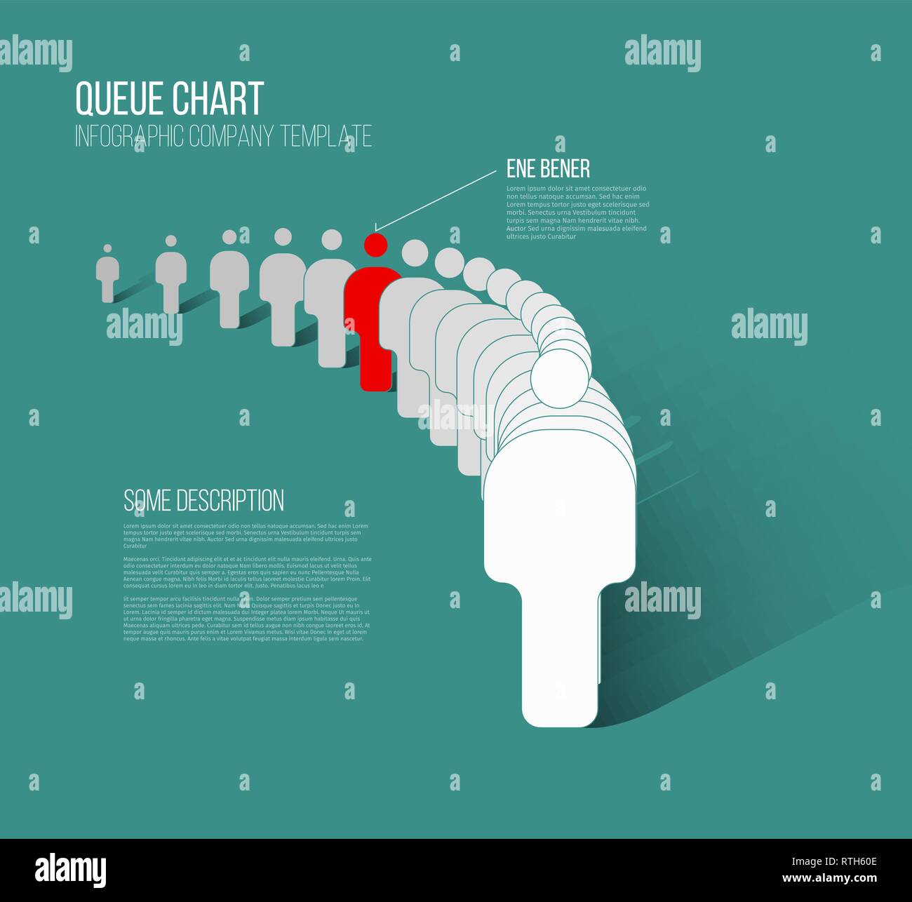 Unique individuality concept vector illustration - one figure in the ...