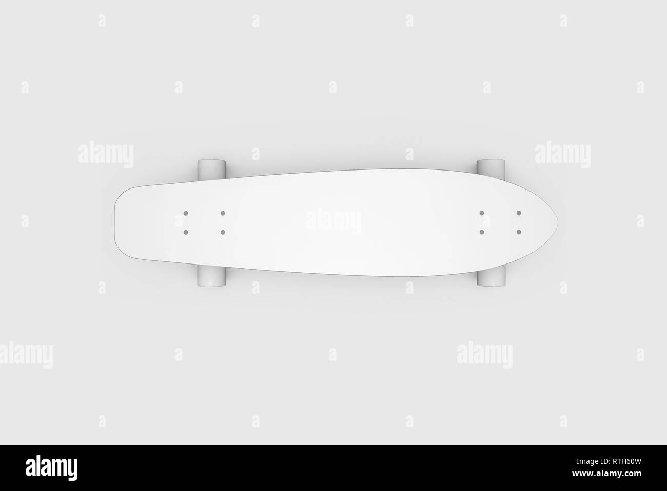 Skateboard Mock-up isolated on soft gray background with clipping path ...