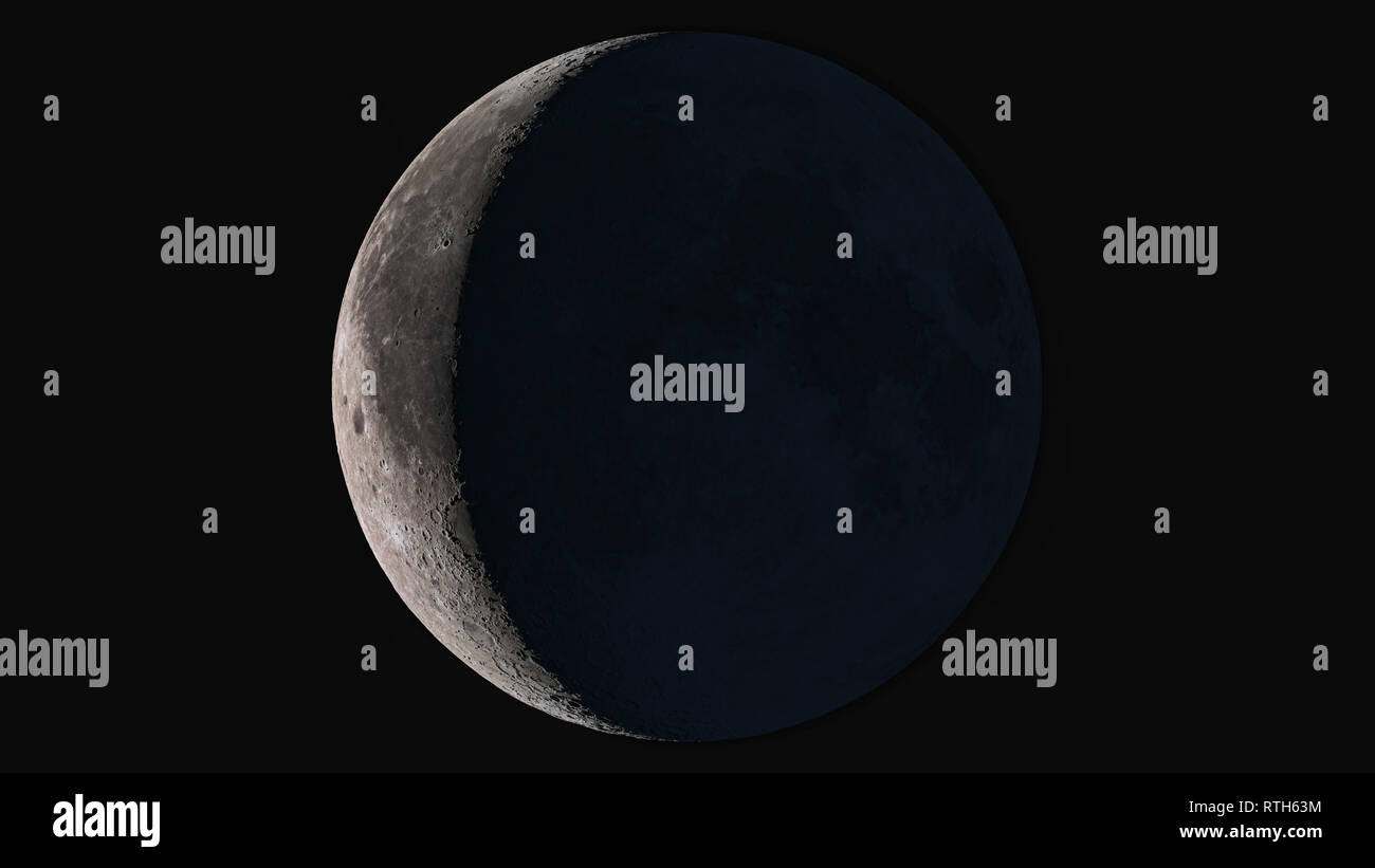 Waning crescent moon hi-res stock photography and images - Alamy