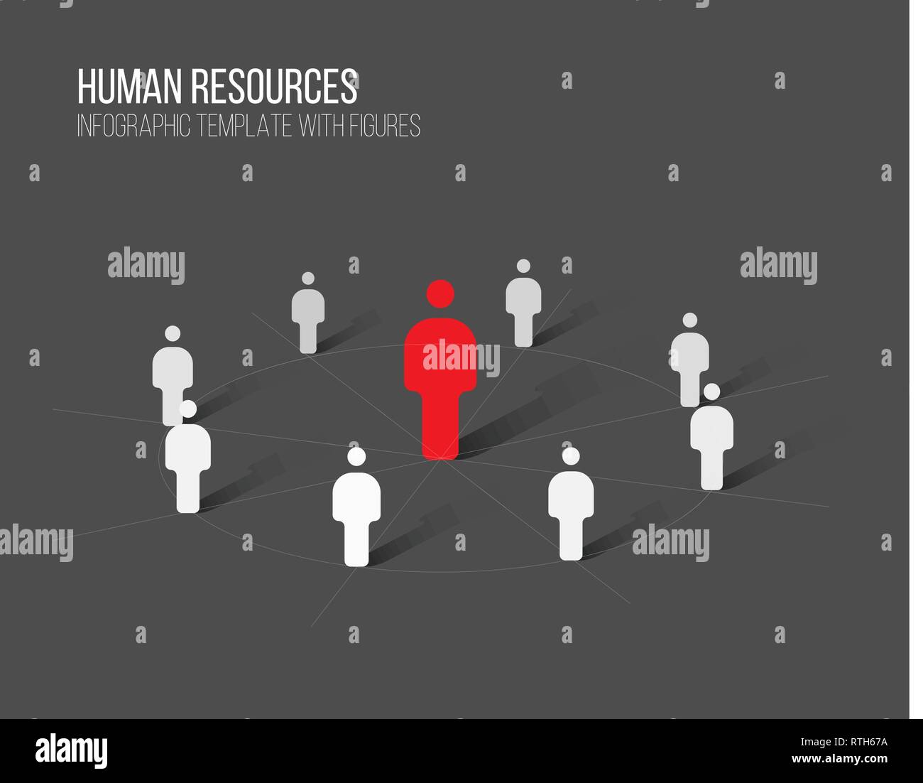 Minimalist people 3d cycle diagram template - dark gray version Stock ...