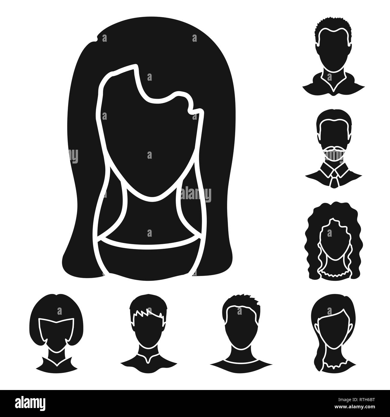 Vector illustration of character and profile logo. Collection of ...