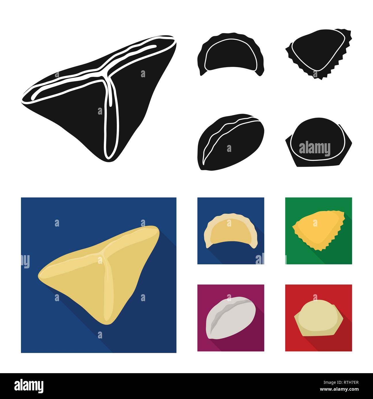 Vector illustration of products and cooking logo. Set of products and ...