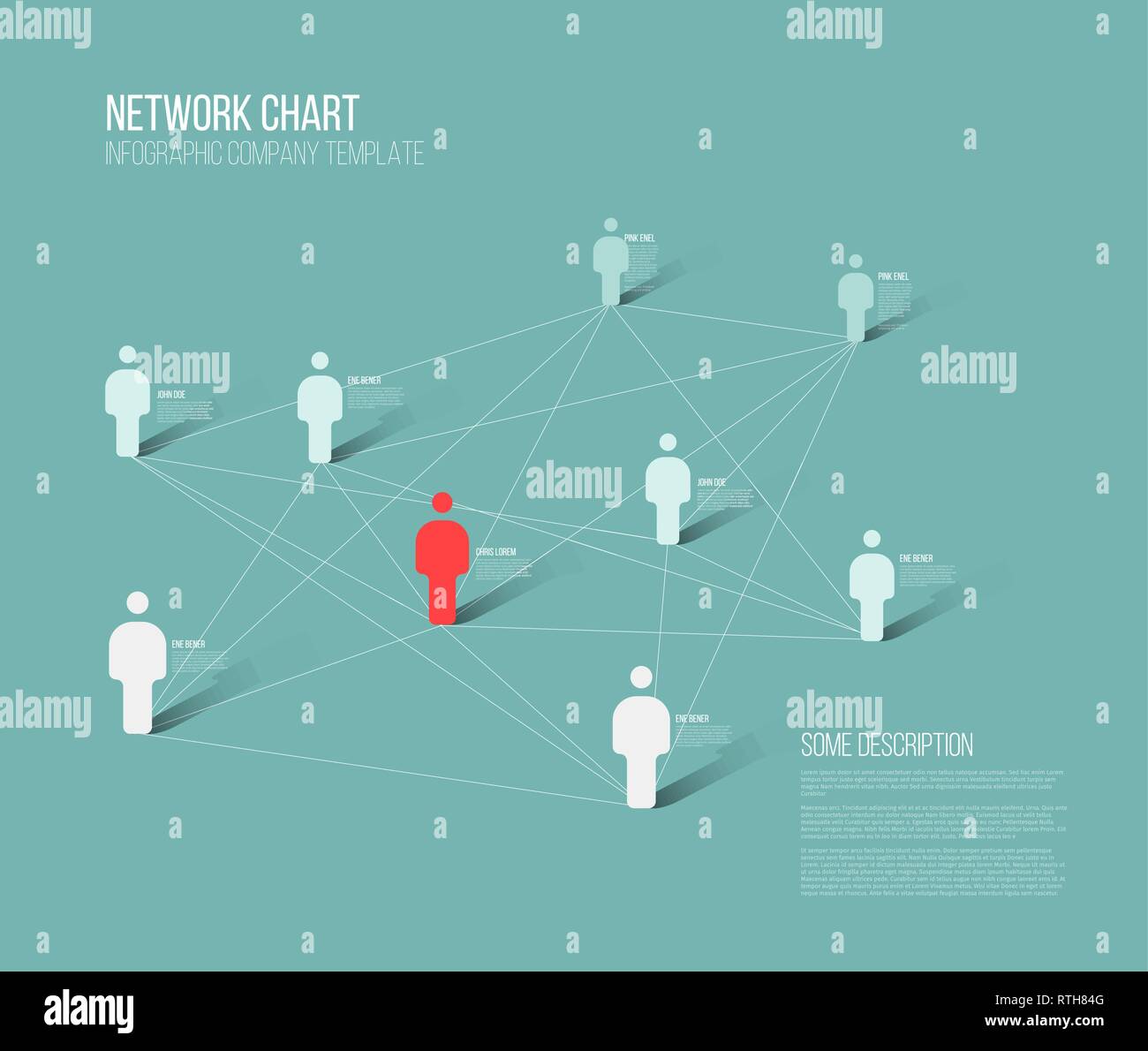 Minimalist people network 3d diagram template Stock Vector Image & Art ...