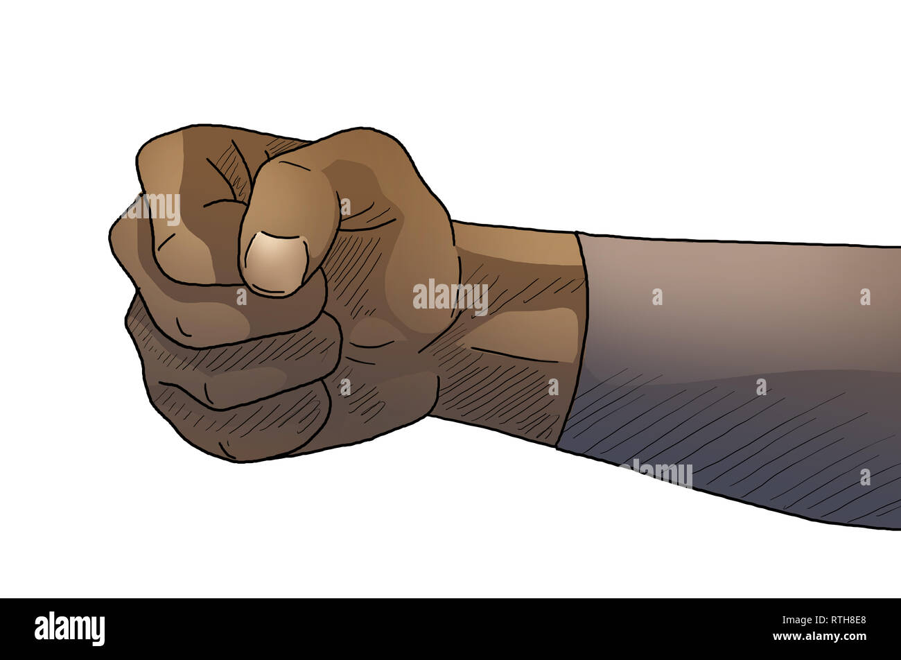Tight punch hand Stock Photo - Alamy