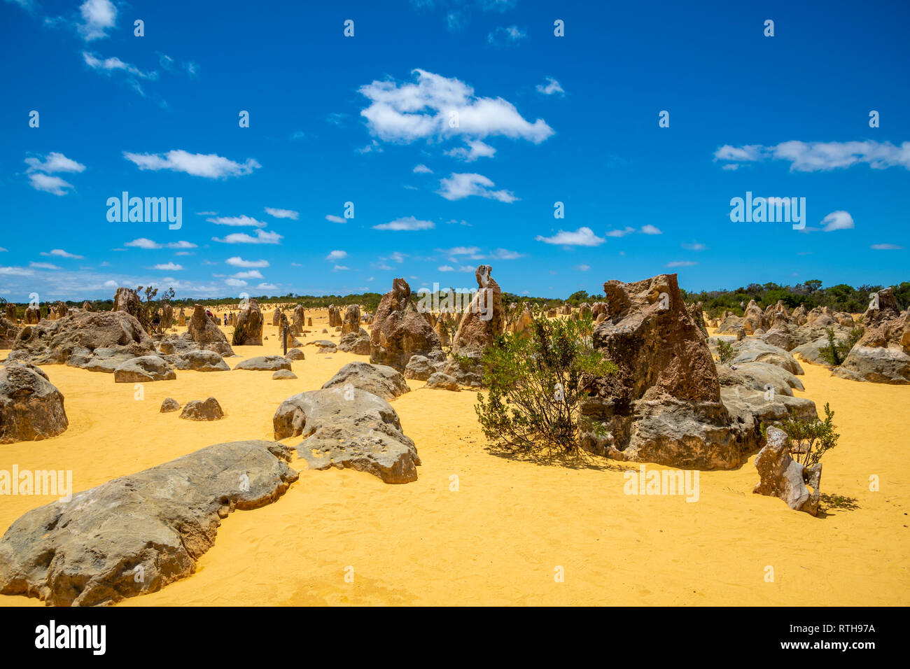 Rocks at the Pinnacles Desert in Western Australia northern of Perth ...