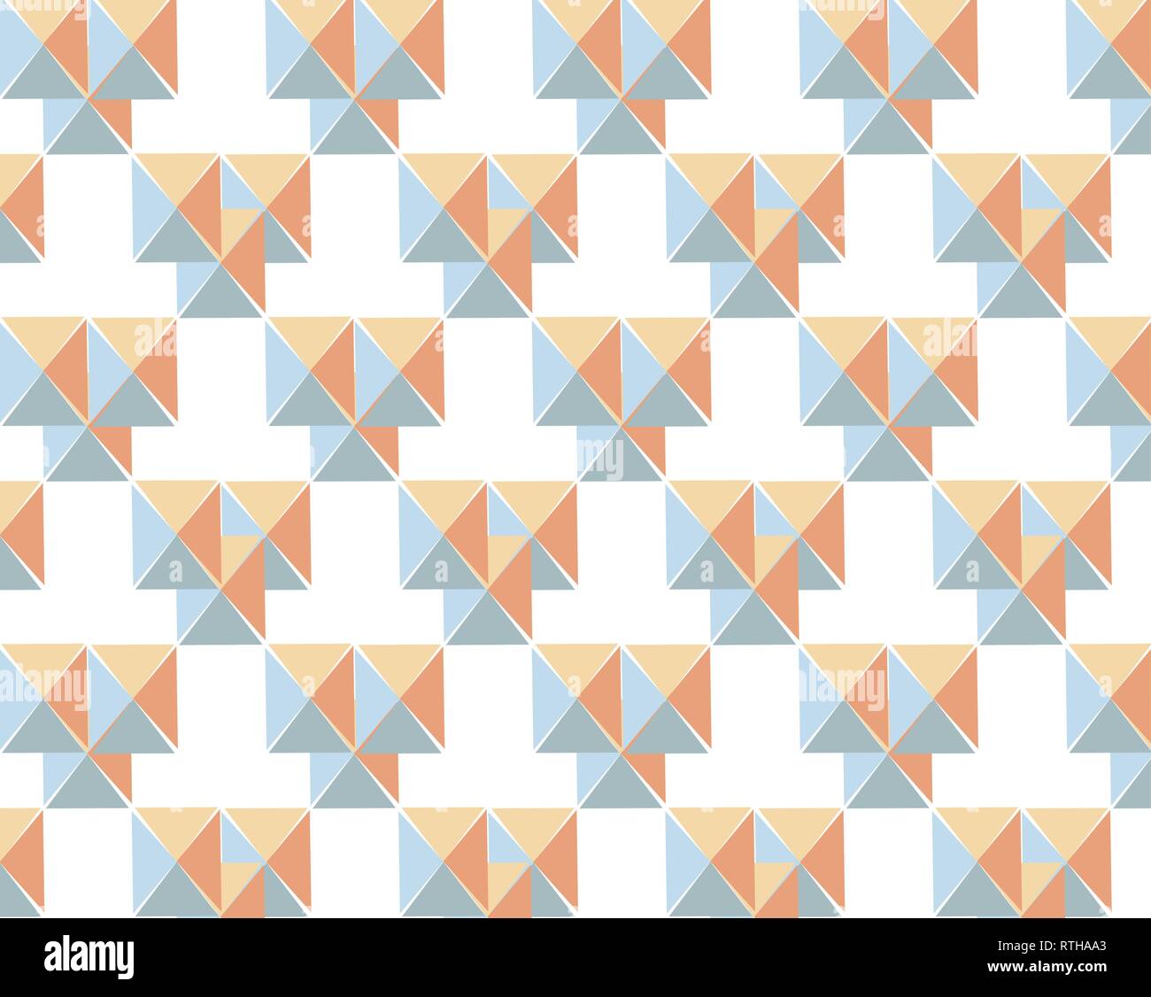 Geometric vector pattern with orange blue triangles Stock Vector Image ...