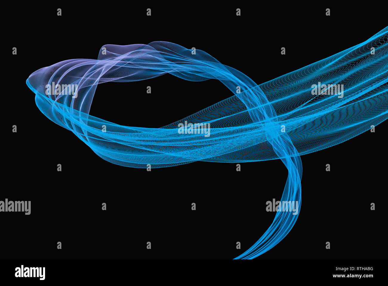 3d rendering, cyan transparent silk Stock Photo - Alamy