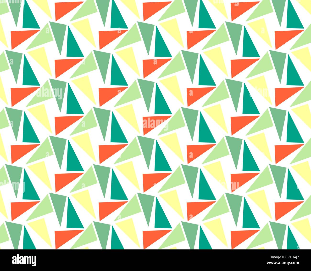 geometric background repeating pattern of colored triangles Stock ...