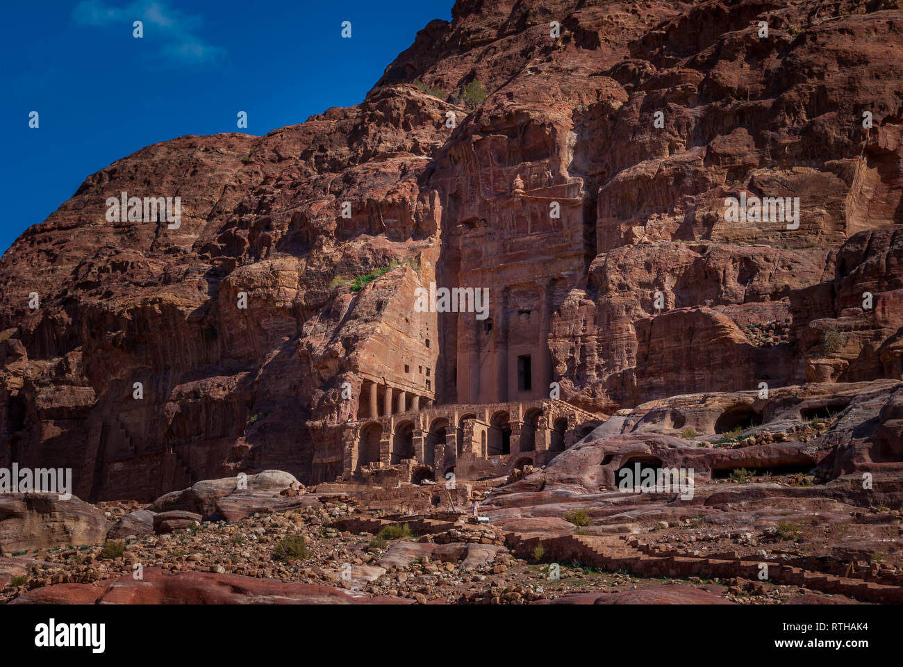 Petra royal tombs, Jordan, Middle East Stock Photo - Alamy