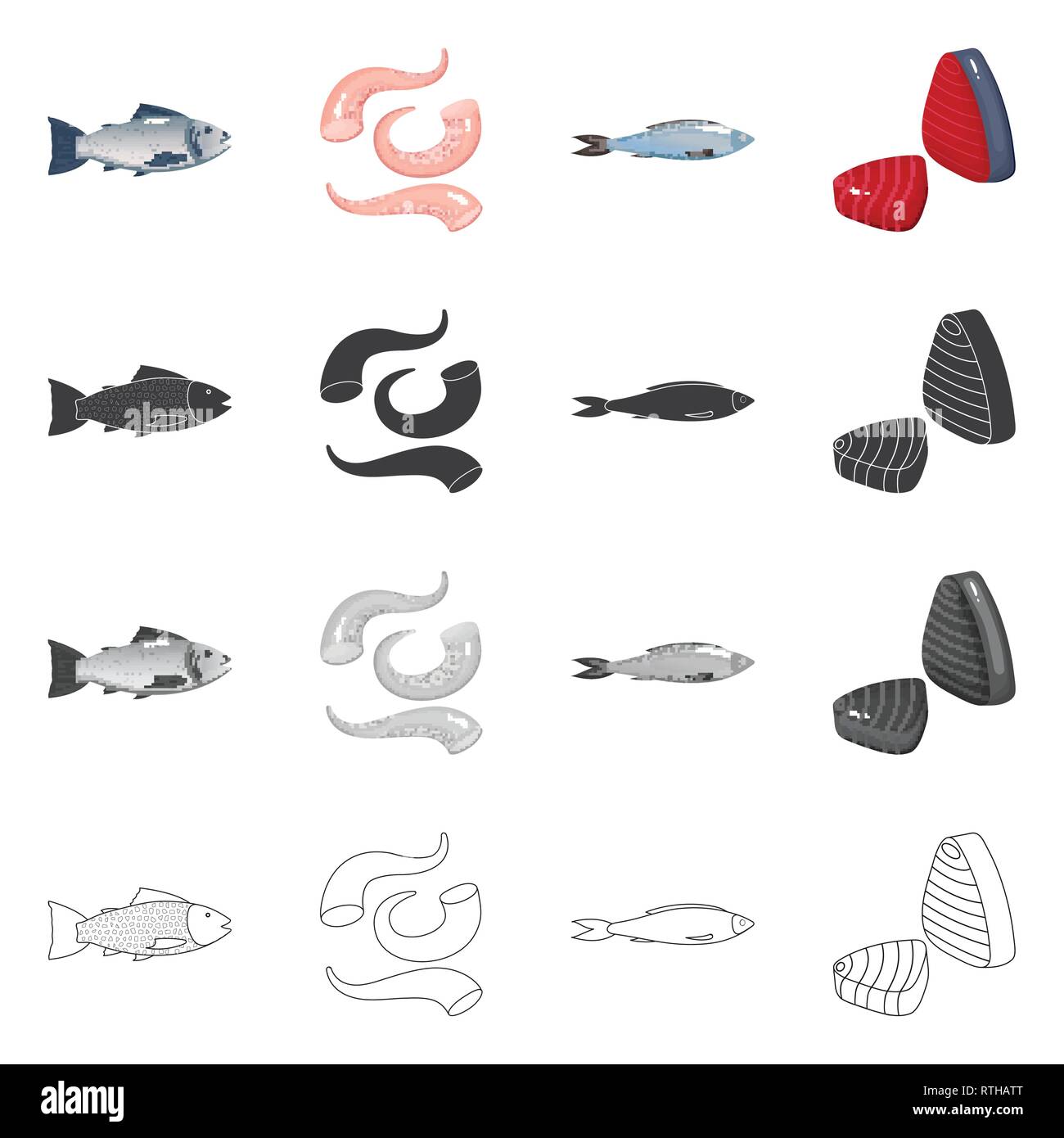 salmon,octopus,fish,squid,trout,tentacle,delicacy,monster,piece ...