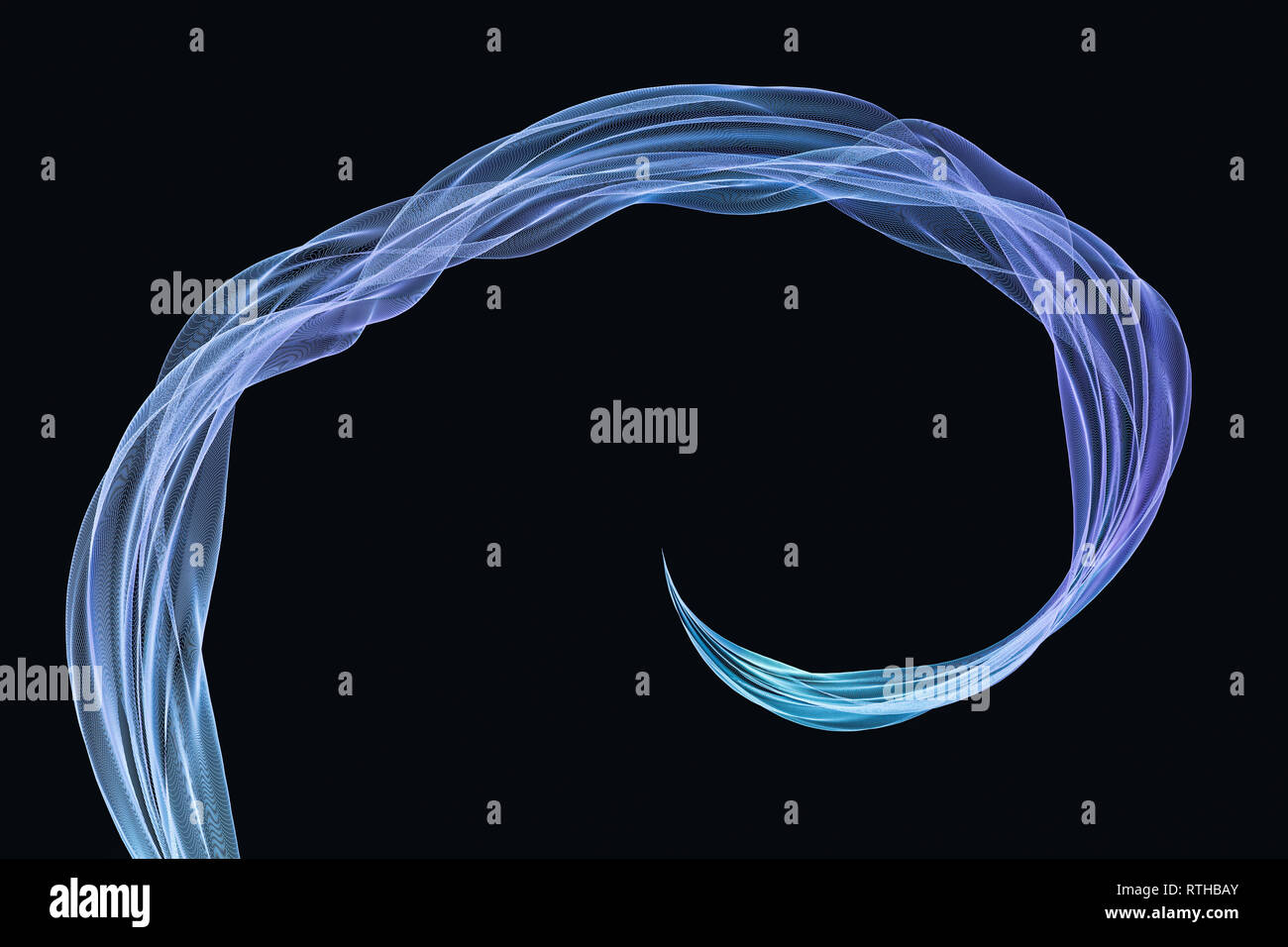 3d rendering, cyan transparent silk Stock Photo - Alamy