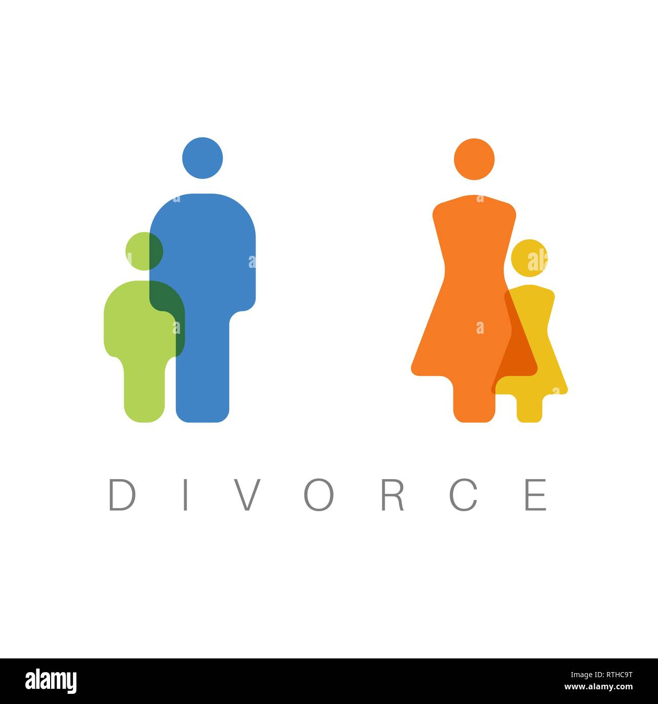 Vector simple divorce concept illustration Stock Vector Image & Art - Alamy