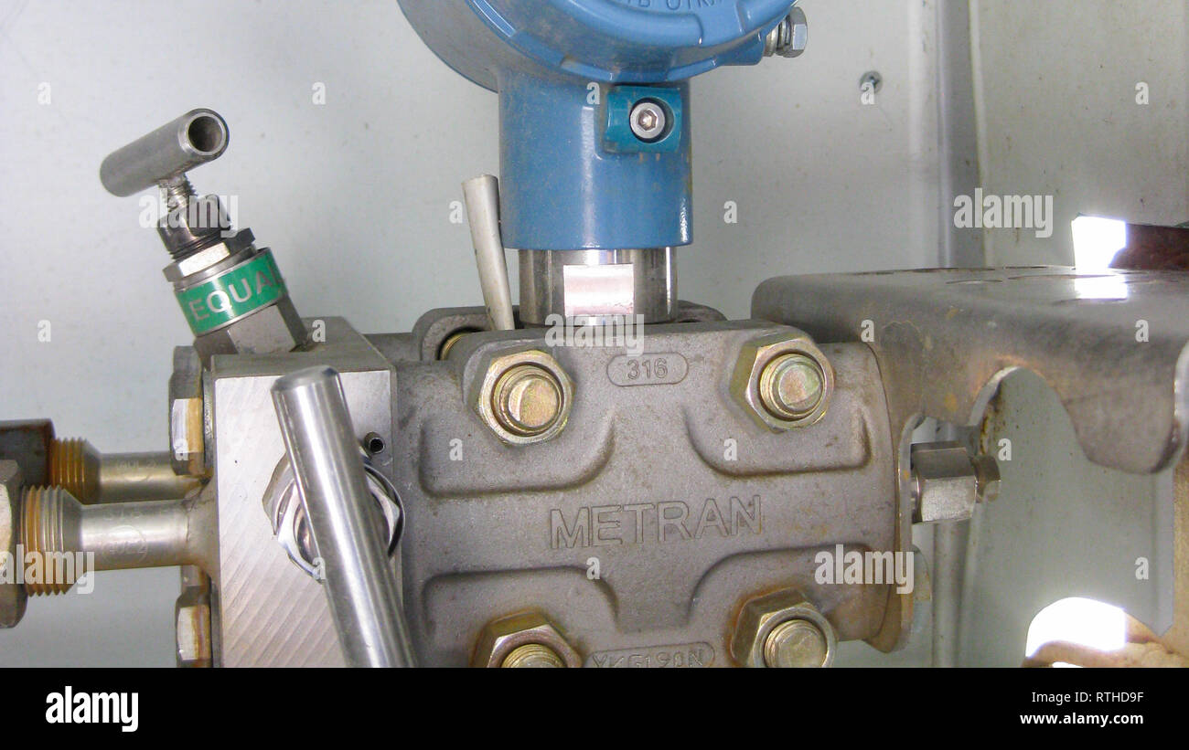 Oil refinery. Equipment for primary oil refining Stock Photo - Alamy