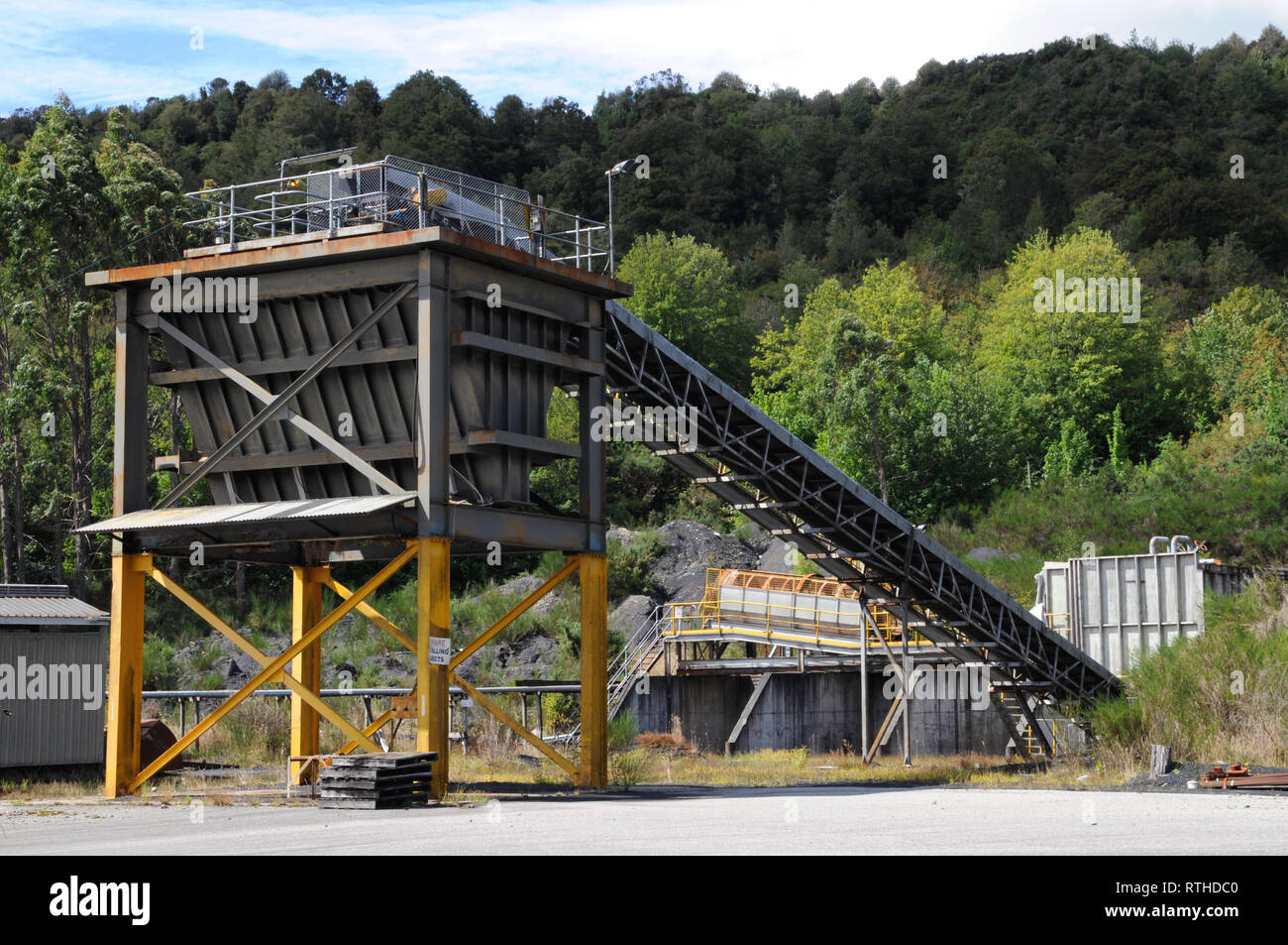Coal hopper at the site of the Terrace Mine owned by Crusader Coal in the West Coast town of ...