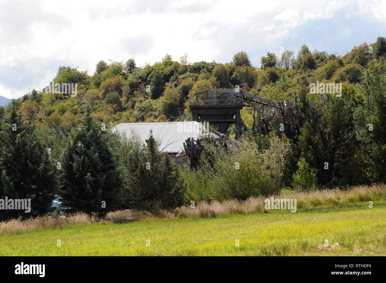 Site of the Terrace Coal Mine at the West Coast town of Reefton on New ...