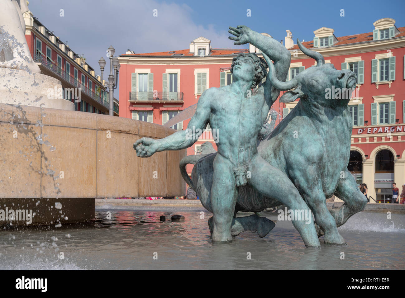 Nice, France, Fontaine du Soleil (Fountain of the Sun Stock Photo - Alamy