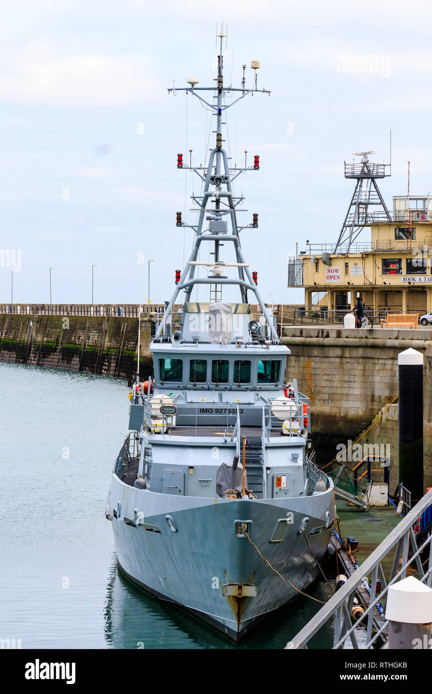 HMC Vigilant, United Kingdom Border Force patrol cutter moored at ...