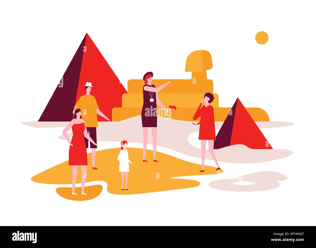 Travel to Egypt - colorful flat design style illustration Stock Vector ...