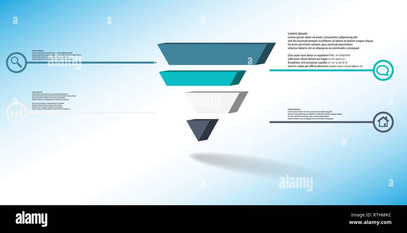 3D illustration infographic template. The embossed triangle is divided ...