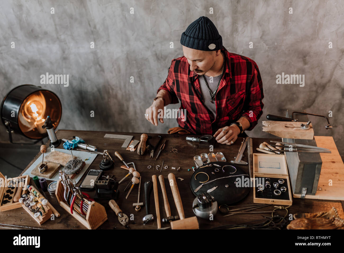 busy working day in the workshop, close up photo Stock Photo - Alamy