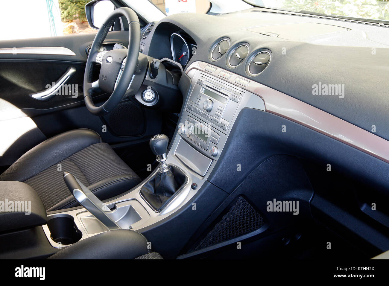 a new car interior in the car store Stock Photo - Alamy
