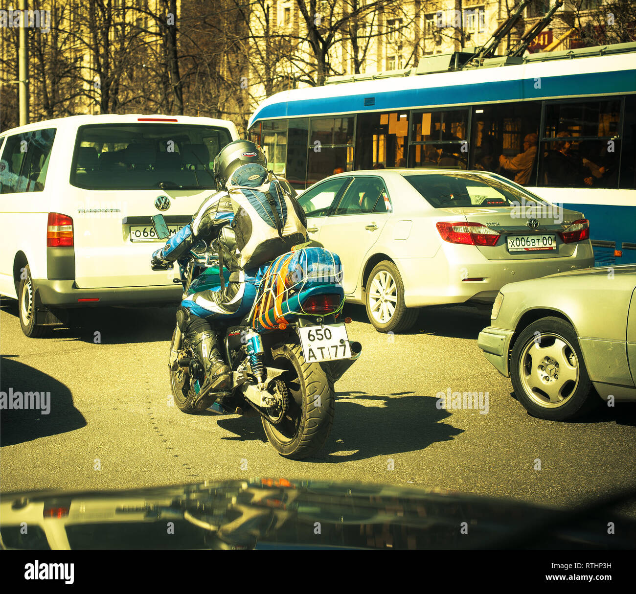city sport biker Stock Photo - Alamy