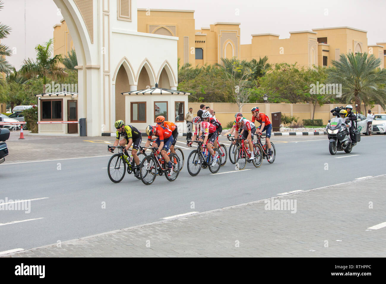 Cyclists seen racing during the sixth stage of the only professional ...