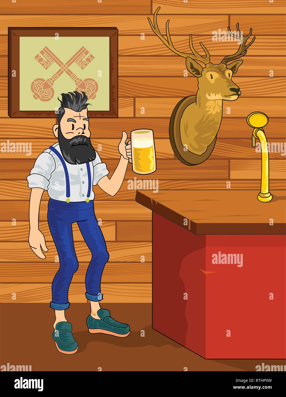 Hipster pub bar Stock Vector Images - Alamy